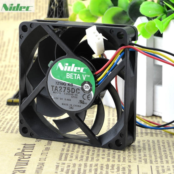 Original Nidec TA275DC C35598-35 GFOX 7cm 7015 12V 0.48A four-wire pwm ...