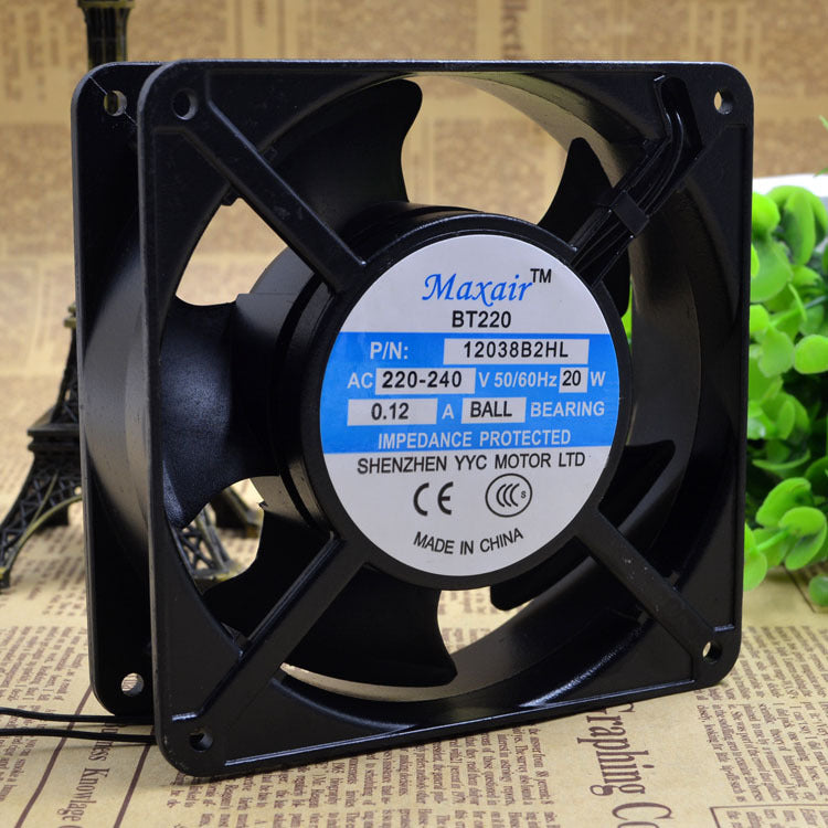 Maxair BT220 12038B2HL AC 220V Axial Flow Fan Ball Bearing Cooling Fan ...